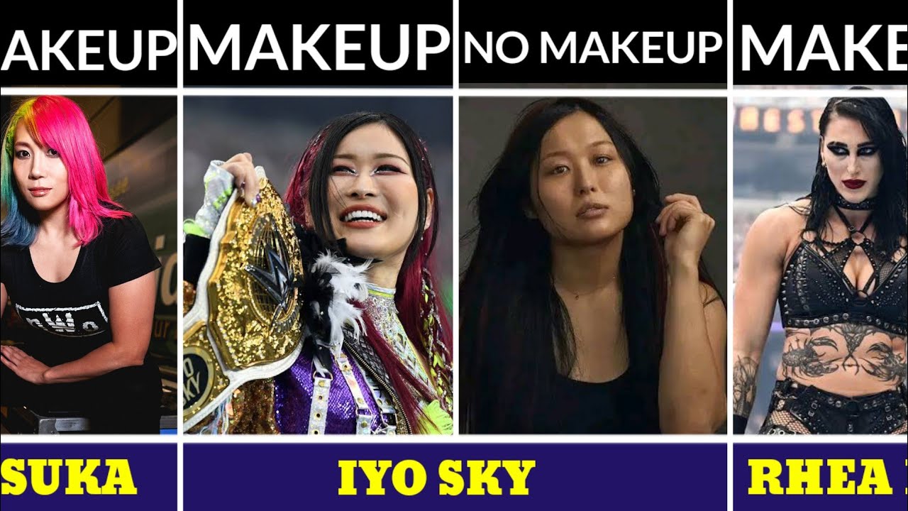 WWE Female Wrestlers With and Without Makeup (Before & After)