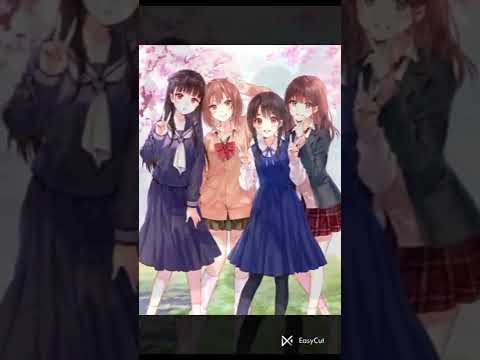 best friend part 1.      👊 [Four  cute] school girl 👩‍❤️‍👩 best friend's #best friend's #Anime