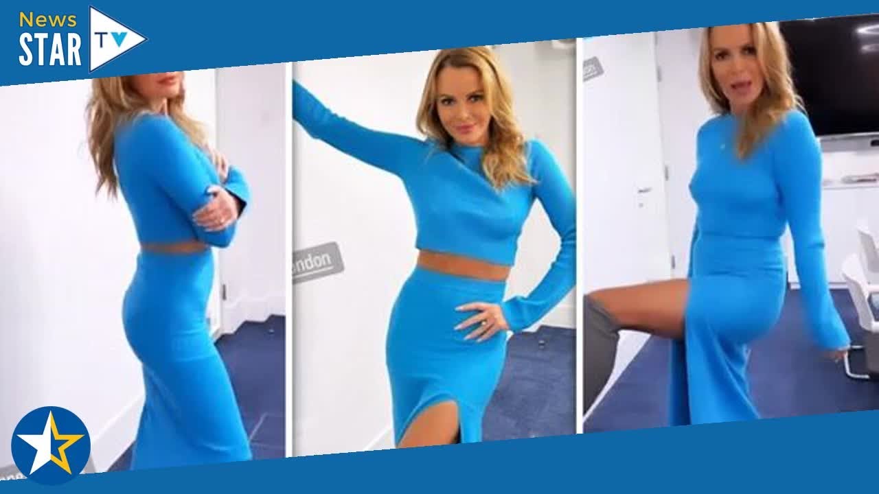 Amanda Holden wows with braless display in skintight crop top