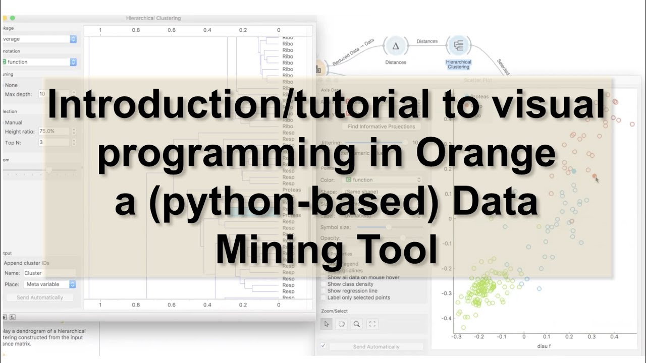Introduction/tutorial to visual programming in Orange (python-based) a Data Mining Tool