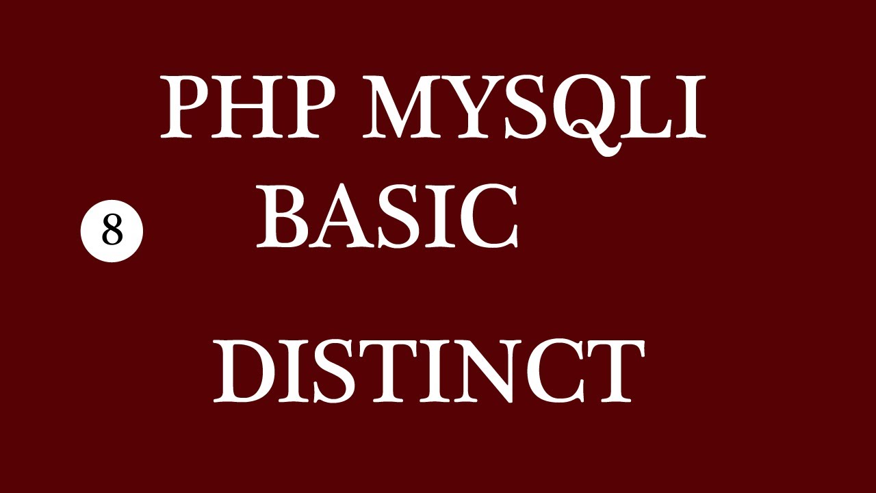 PHP MYSQLI BASIC DISTINCT || How to use select distinct data from database using PHP MYSQLI.