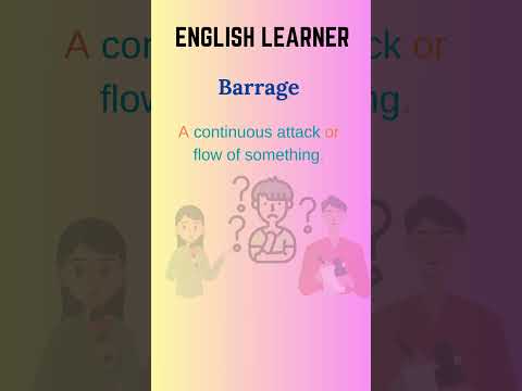 English Word - Barrage - Meaning With An Example #englishwords #english #barrage
