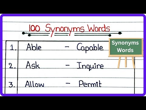 100 Synonyms Words | Synonyms to Boost Your English Vocabulary | ESL
