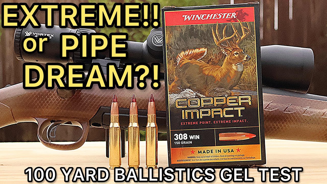EXTREME IMPACT?! 308 Winchester Copper Impact Ballistics Gel Ammo Test