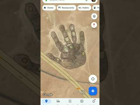 Unbelievable hand ✋ mark 😱😱😱 in google map || Remarkable hand sign || Hand mark in land || #shorts