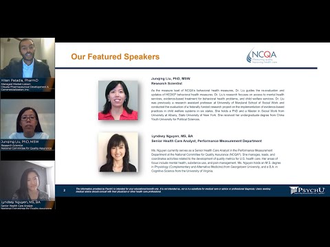 Behavioral Health HEDIS® Measures: An Annual Update From NCQA©