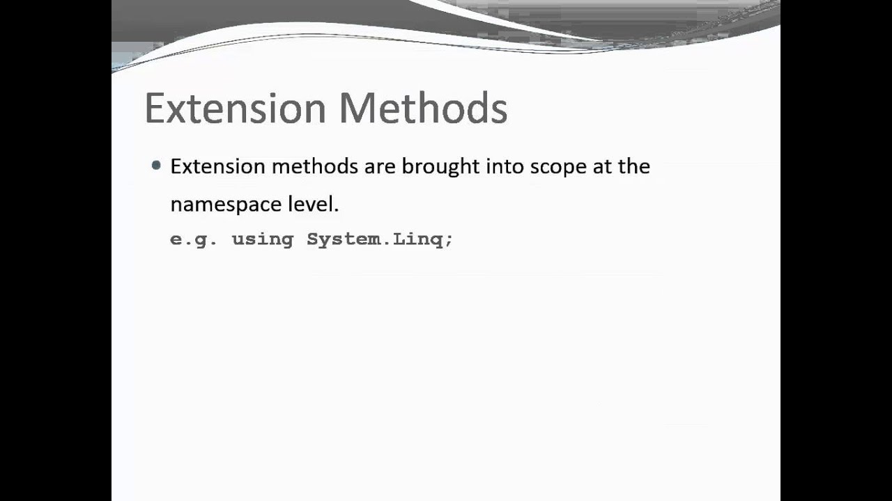 C# for Java Programmers - Extension Methods