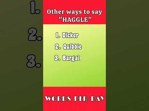 Another word for "HAGGLE" #englishlearners #englishlearning #youtubeshorts