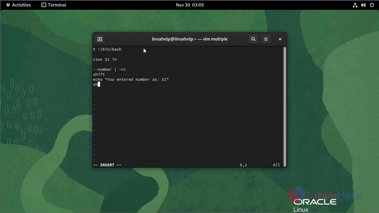 How to pass Multiple Arguments to Multiple Flags on Bash Script on Oracle Linux 9.2