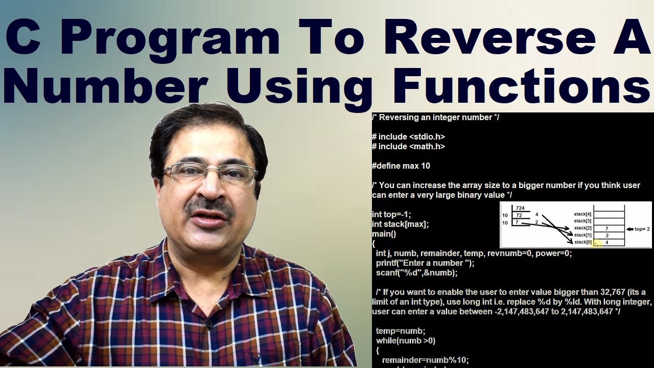C Program To Find Reverse Of A Number Using While Loop | How To Reverse A Number In C Using While