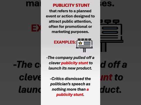 PUBLICITY STUNT.