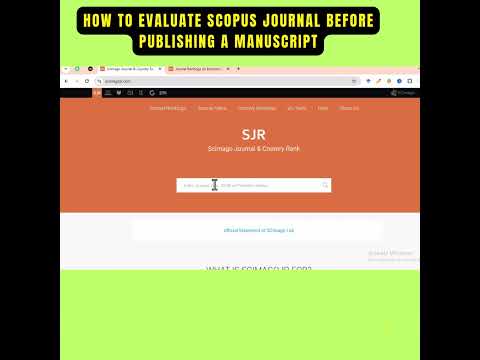 1. How to find Scopus indexed journals? || Scimago Journal Ranking || SJR #scopus #scimago