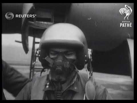 Test flight of XB 47 bomber (1948)