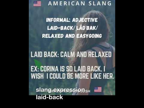 #Americanslang Expression Laid-back #slang 🇺🇸