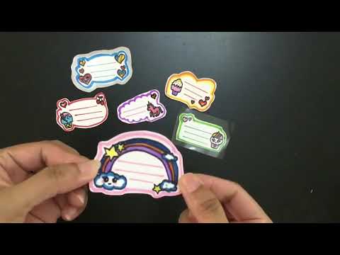 Name slips for school books/Home made Name Slip/Name Slip DIY/book labels/school hacks/art and craft