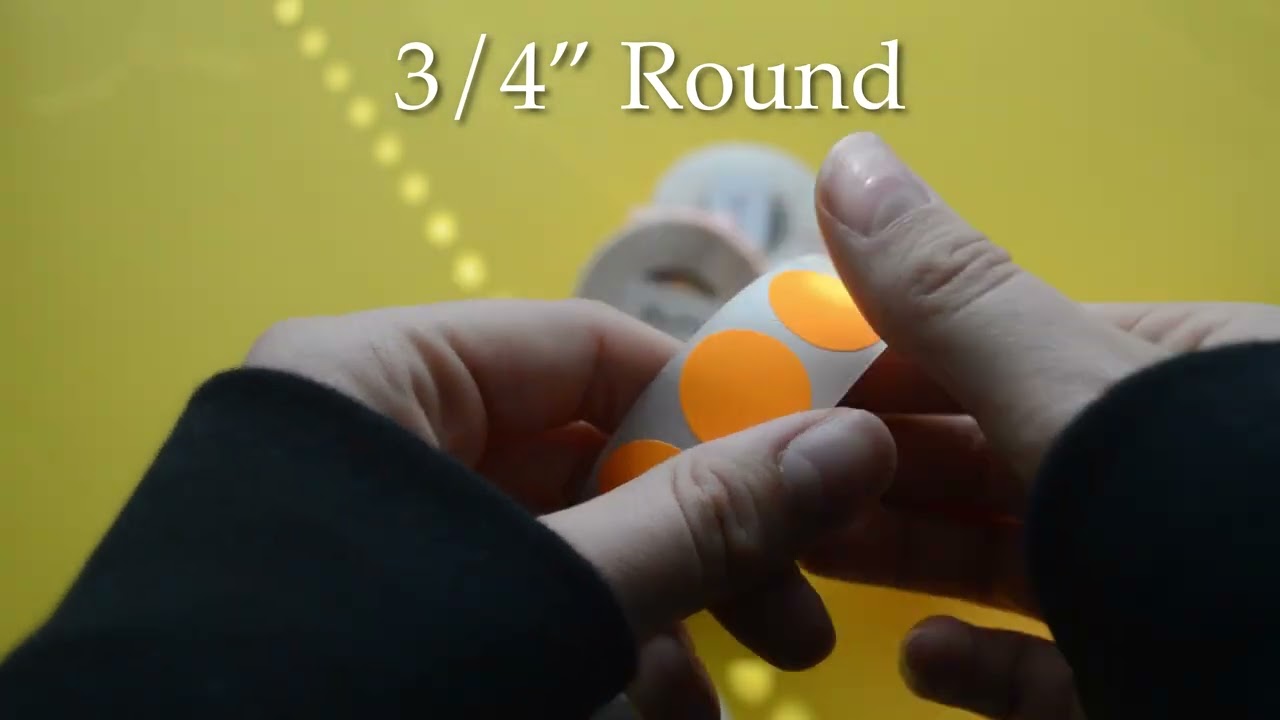 Round Fluorescent Stickers