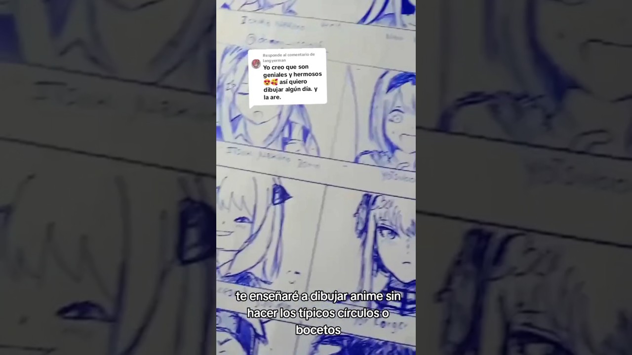Te enseñaré a dibujar anime sin círculos o bocetos #anime #tutorialanime #comodibujar #tutorial #art