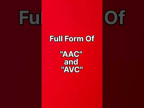 Full Form Of "AAC" & "AVC" #shorts #knowledge #computer #form #trend