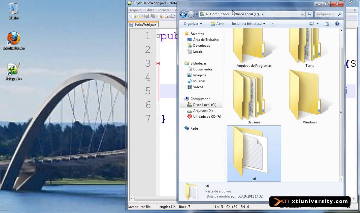 Universidade XTI - JAVA - 004 - Hello World