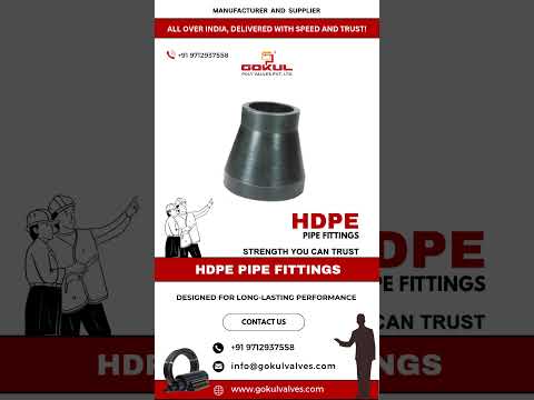 HDPE pipe fittings | HDPE elbow, tee, reducer | pipe connectors | HDPE pipe #hdpepipefittings