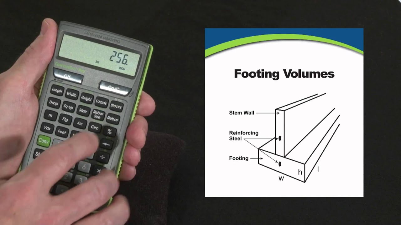 ConcreteCalc Pro Footing Volume Calculations How To