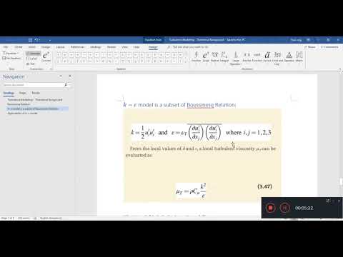 Turbulence Modelling 5 - k epsilon model 1