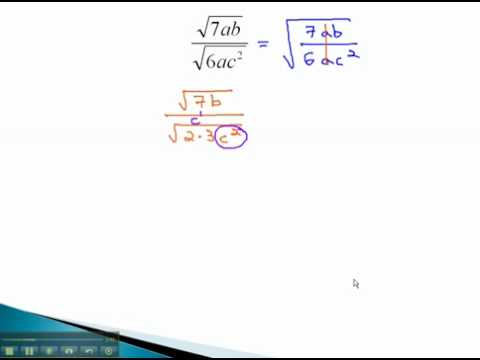 Rationalize Denominators - Monomial Square Roots