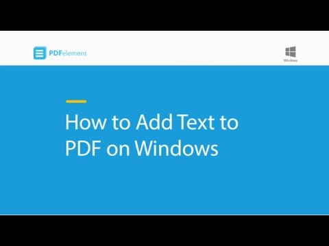 How to Add Text to PDF on Windows