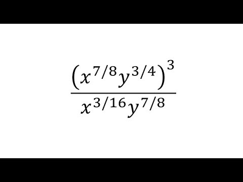 Simplify An Expression with Rational Exponents (Positive Only) Power/Quot