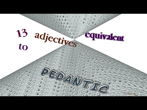 pedantic - 13 adjectives which are synonym of pedantic (sentence examples)