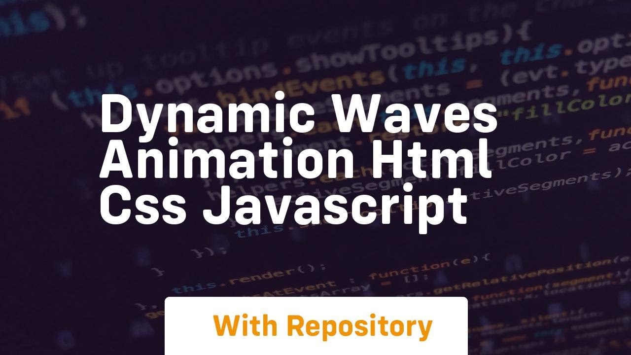 Dynamic waves animation html css javascript