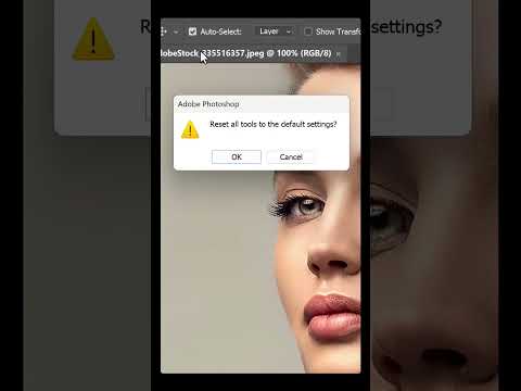 How to Reset Photoshop's Toolbar and Tools #Shorts