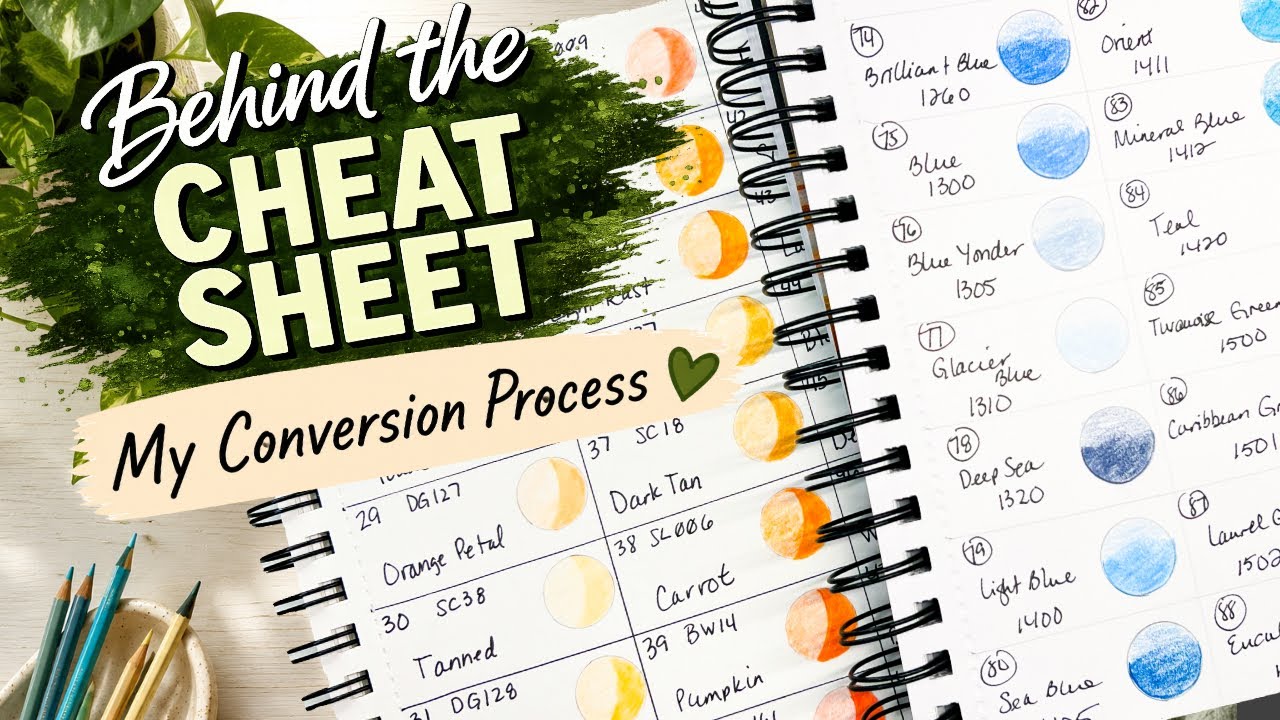 How I Create My Colored Pencil Conversion Cheat Sheets