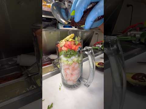 Have you ever tried a MEXICAN SHRIMP COCKTAIL? #shrimpcocktail #lasvegas #foodchallenge