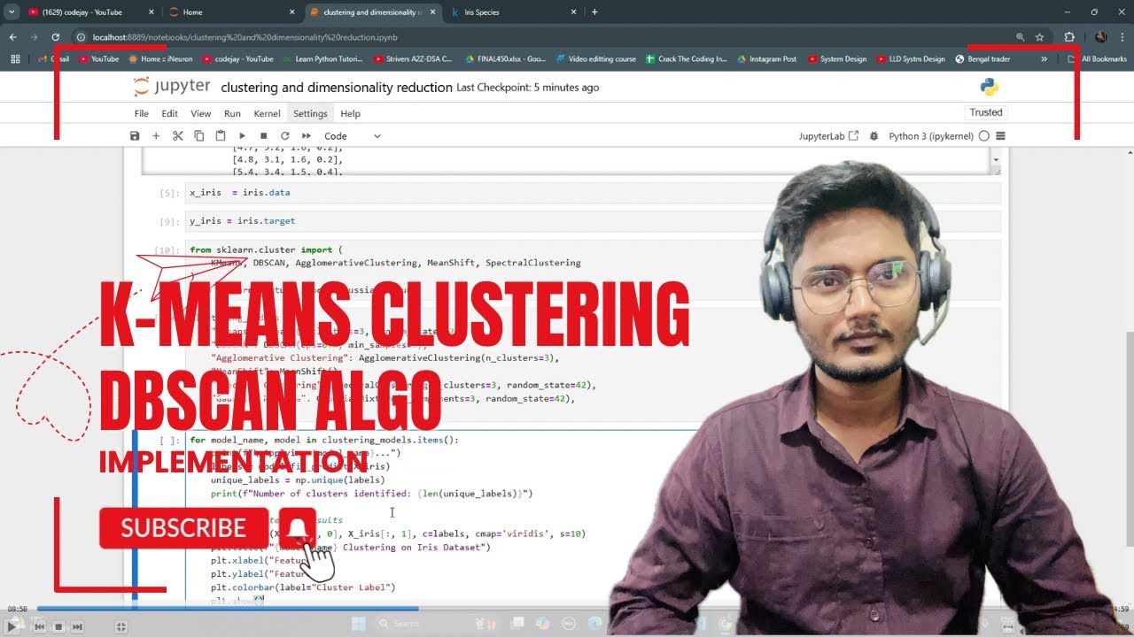 Unsupervised Machine Learning Implementation | Clustering & DBSCAN Algorithms Explained with Python