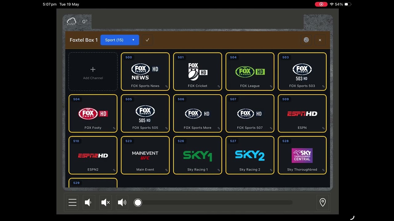 RTI TV Channel Launcher