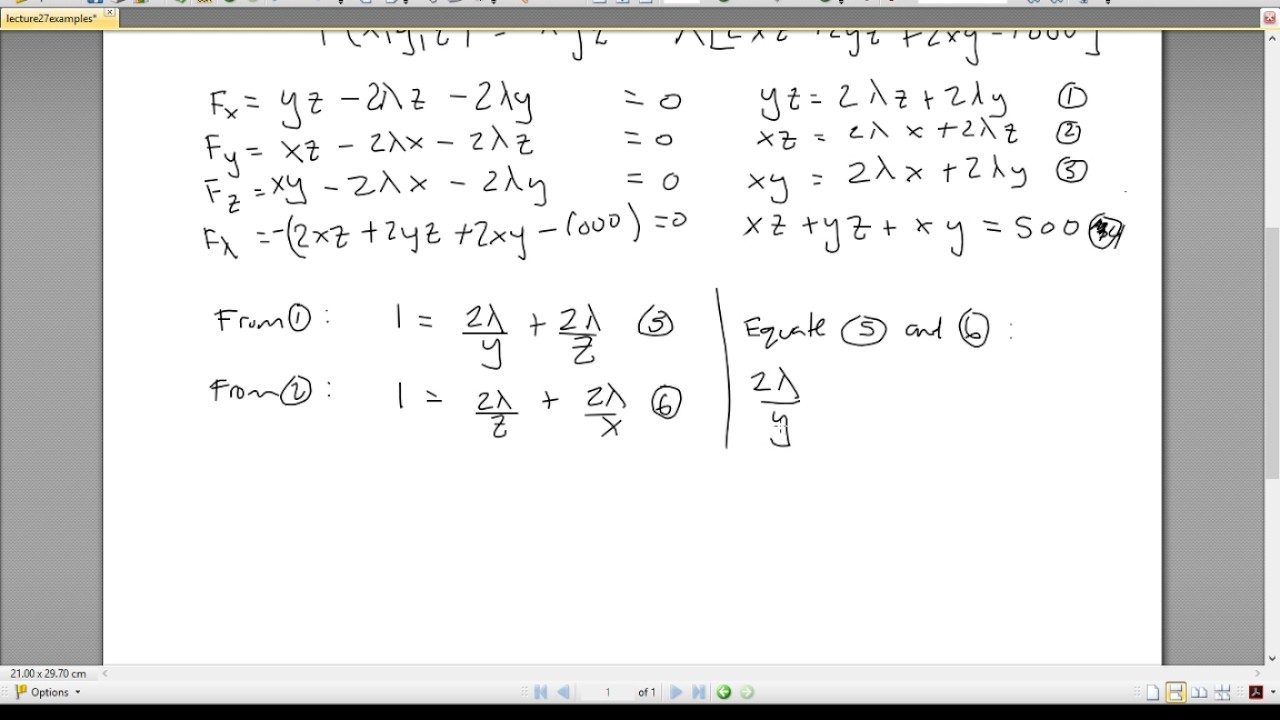 Lecture 27 Example 1