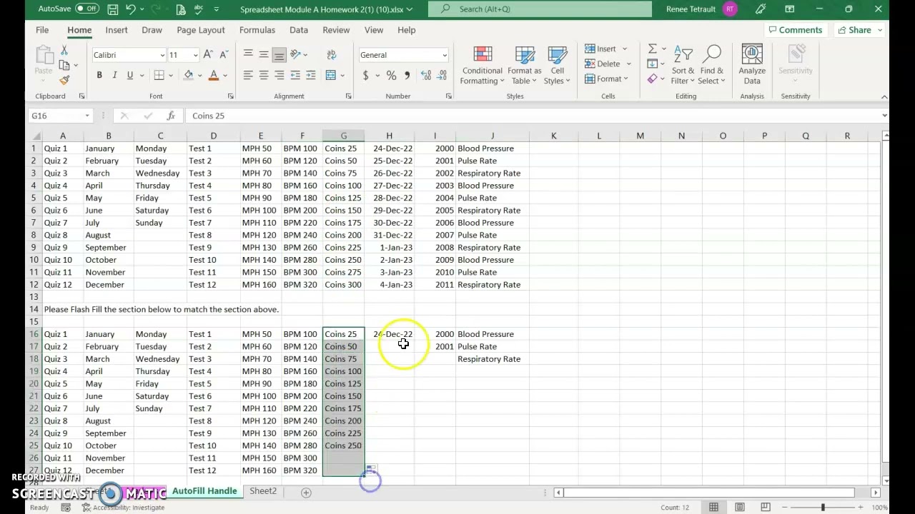 Spreadsheet Module A - Homework 2