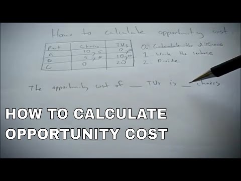How to calculate opportunity costs