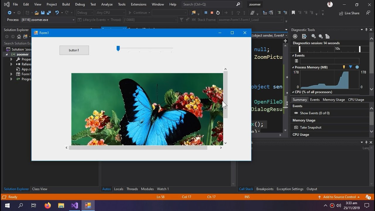 Zoom In & Zoom Out Image in PictureBox | C# Windows Form