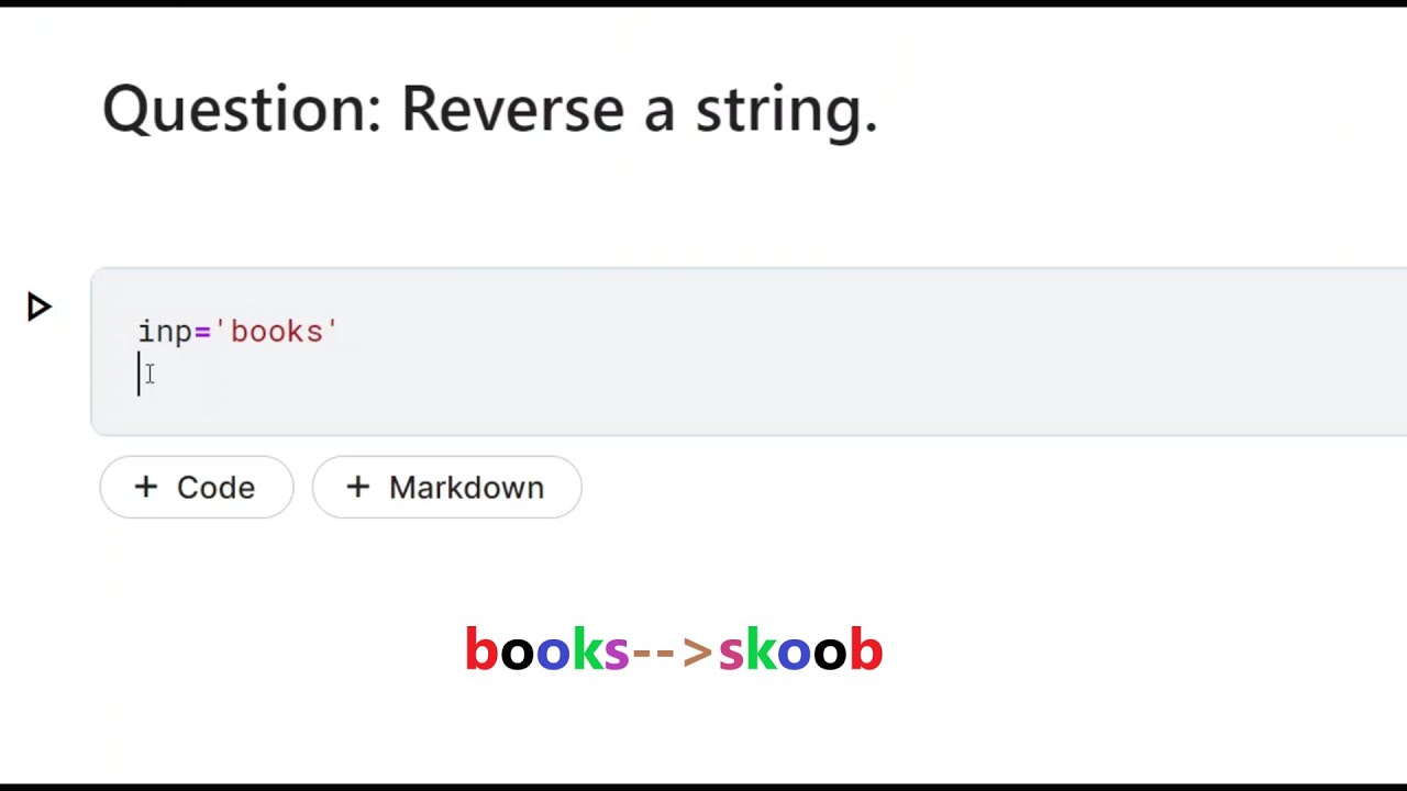 003.Python | Reverse a sting using python | string concatenation | Easy code