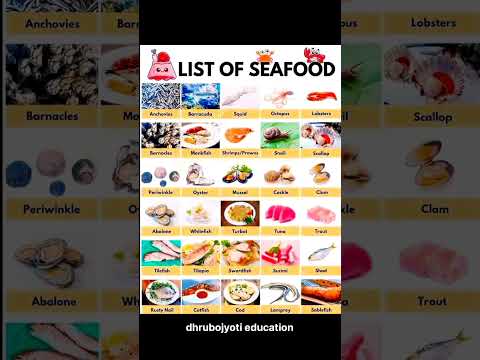 List of Seafood With pictures in English ll English speaking practice ll #shorts #viral