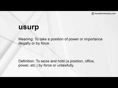 usurp Meaning