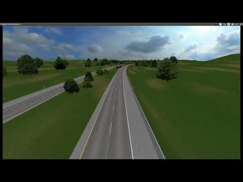 Highway with Sparse Vegetation in Blender