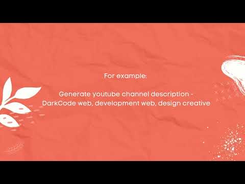 Free AI YouTube Channel Description Generator