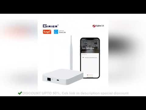 HOT GIRIER Tuya ZigBee Gateway Hub with Antenna Smart Gateway Bridge Wired Mesh Hub for Home Automat