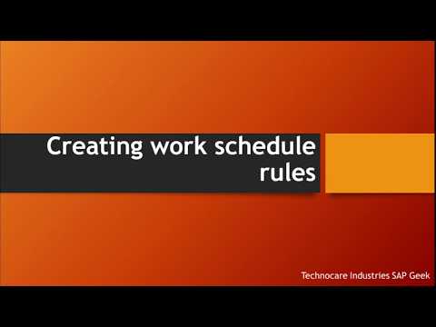 Creating work schedule rules and work schedules