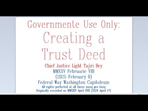 Creating the Safeway Trust Deed: MMXXIV April XVIII (2024 April 18)
