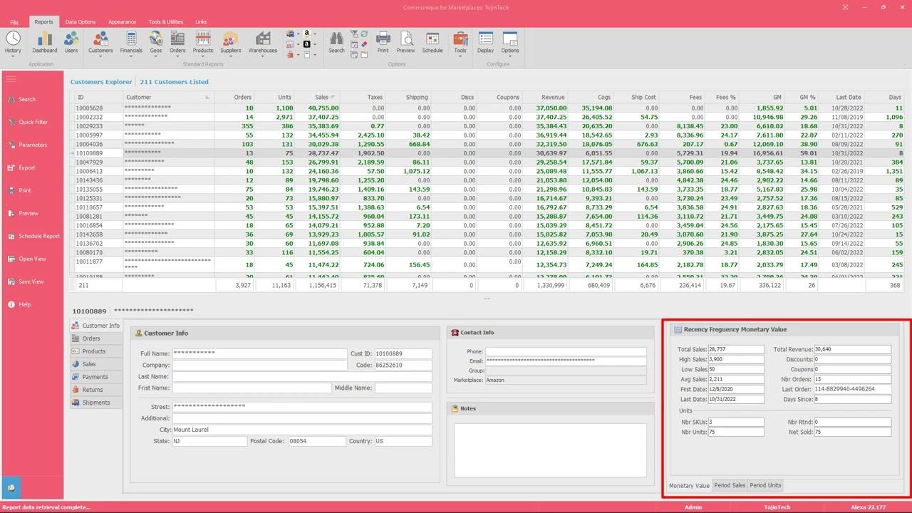 Customer Data Pages Overview