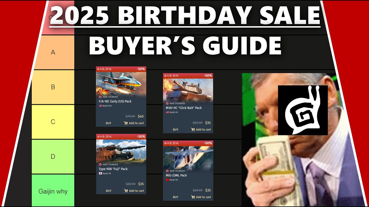 All 2025 Birthday Sale Packs Ranked - War Thunder Tier List
